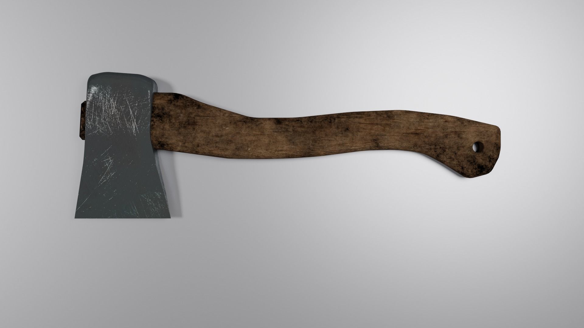Simple Hatchet with Wooden Handle free 3D model | CGTrader