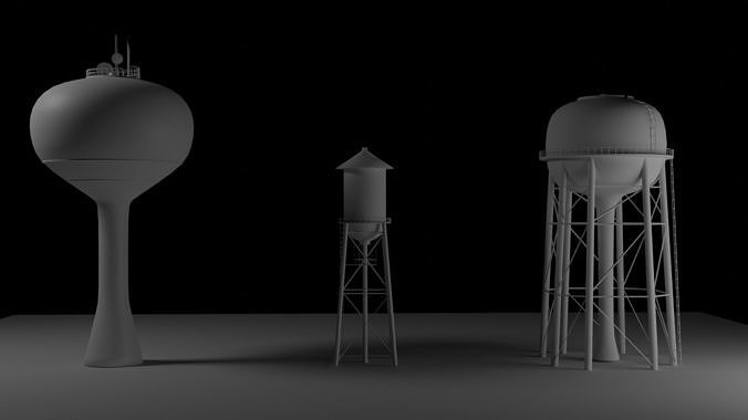 Water Tower Pack 1 3D model | CGTrader