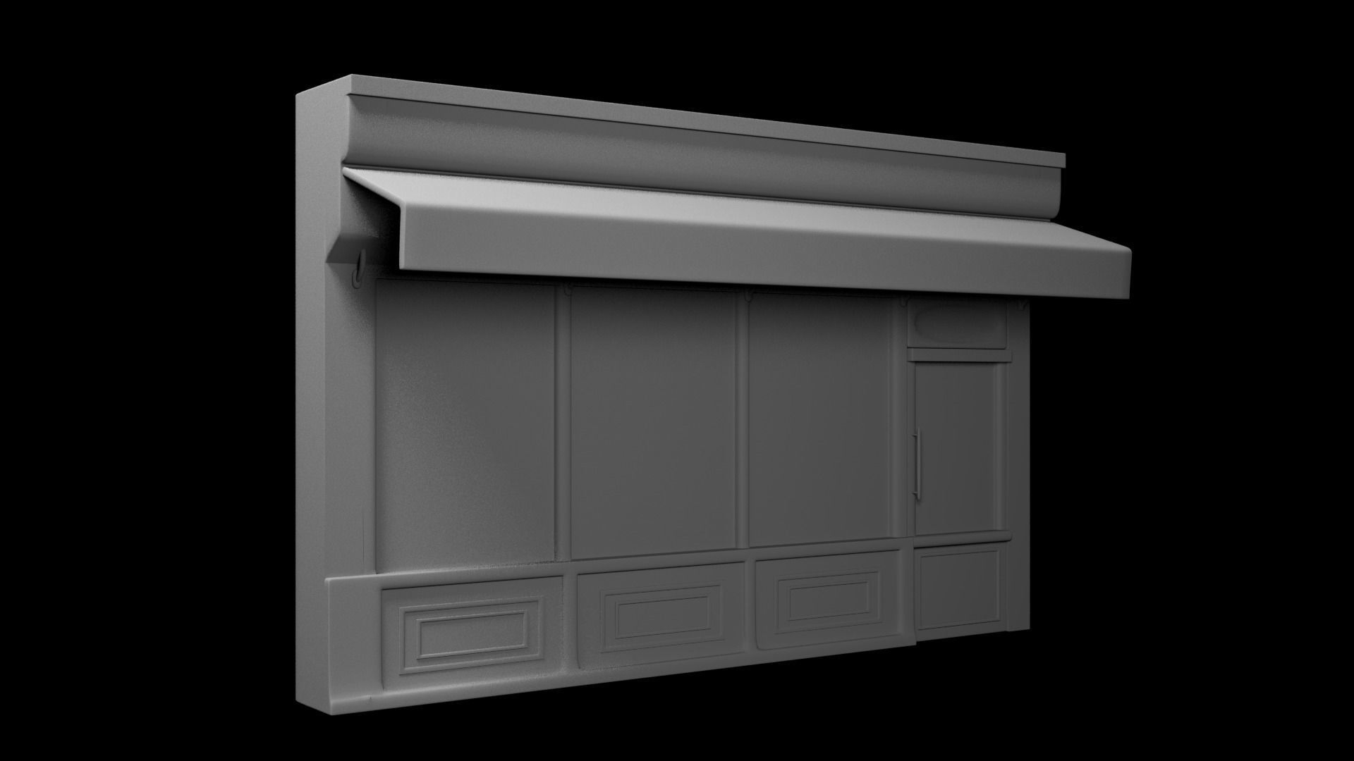 Restaurant shop front 3D model | CGTrader