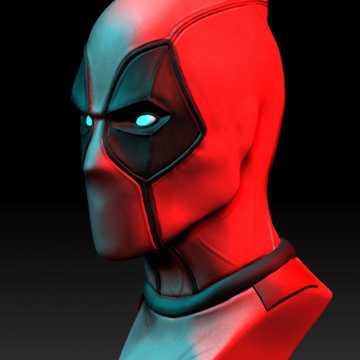 Deapool Head 3D model 3D printable | CGTrader