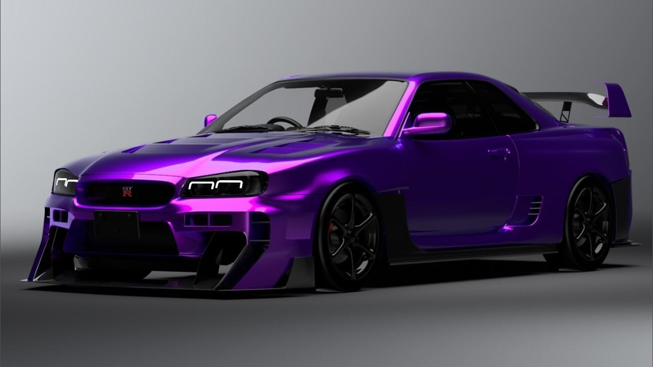 3D model Nissan Skyline R34 STAGE2 Hycade 3D Model HQ Detail VR / AR ...