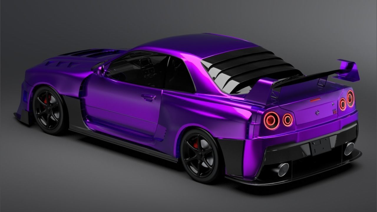 3D model Nissan Skyline R34 STAGE2 Hycade 3D Model HQ Detail VR / AR ...