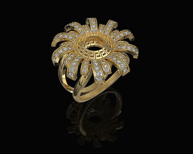brilliant sun ring 3D model 3D printable | CGTrader