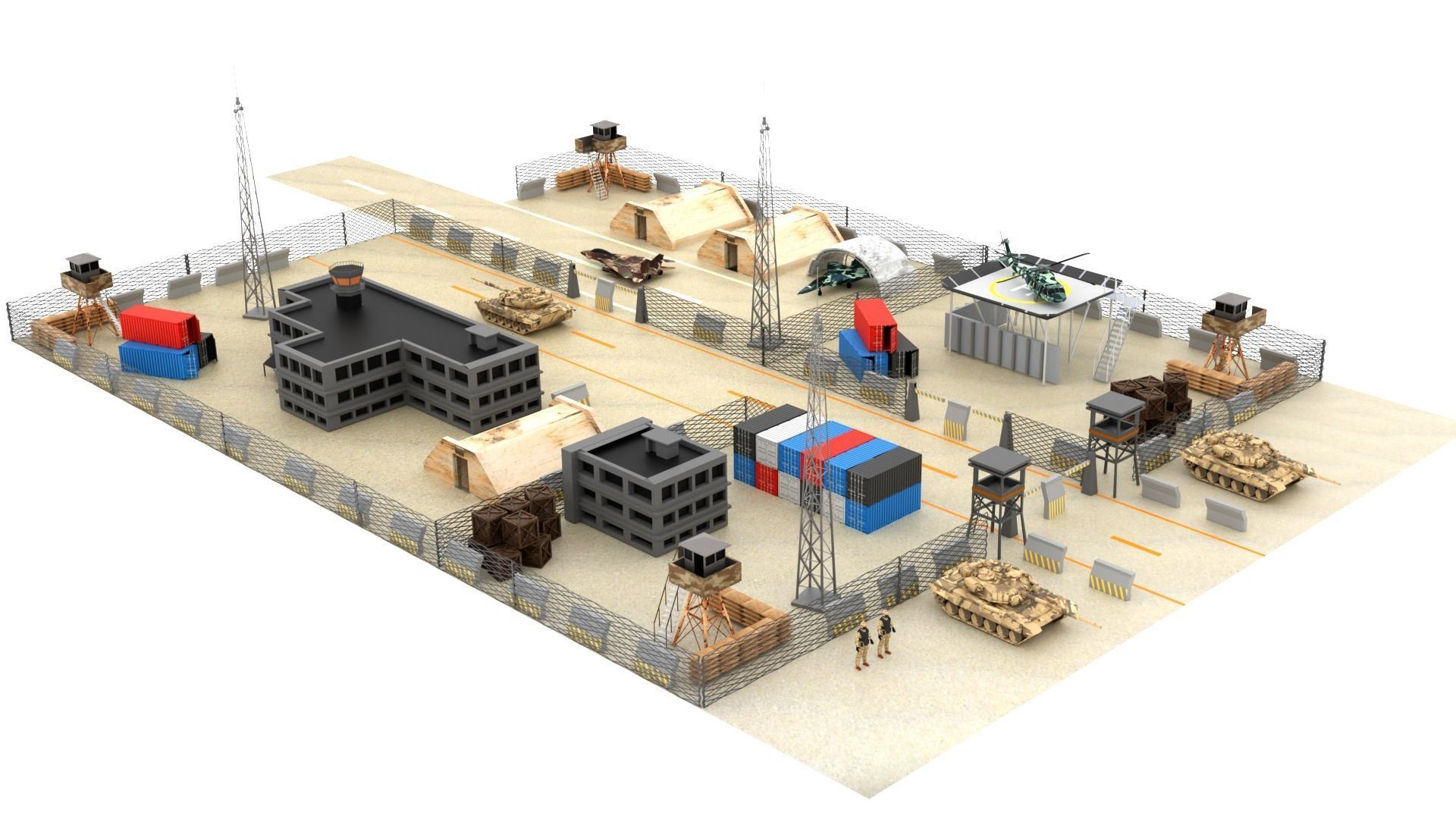 3D model Serbia Military Base VR / AR / low-poly | CGTrader