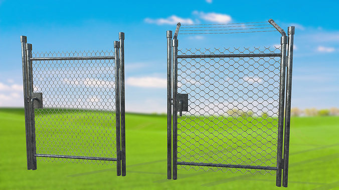 3D model metal mesh gates VR / AR / low-poly | CGTrader