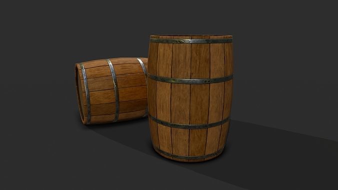 3D model Wooden Barrel GameReady VR / AR / low-poly | CGTrader