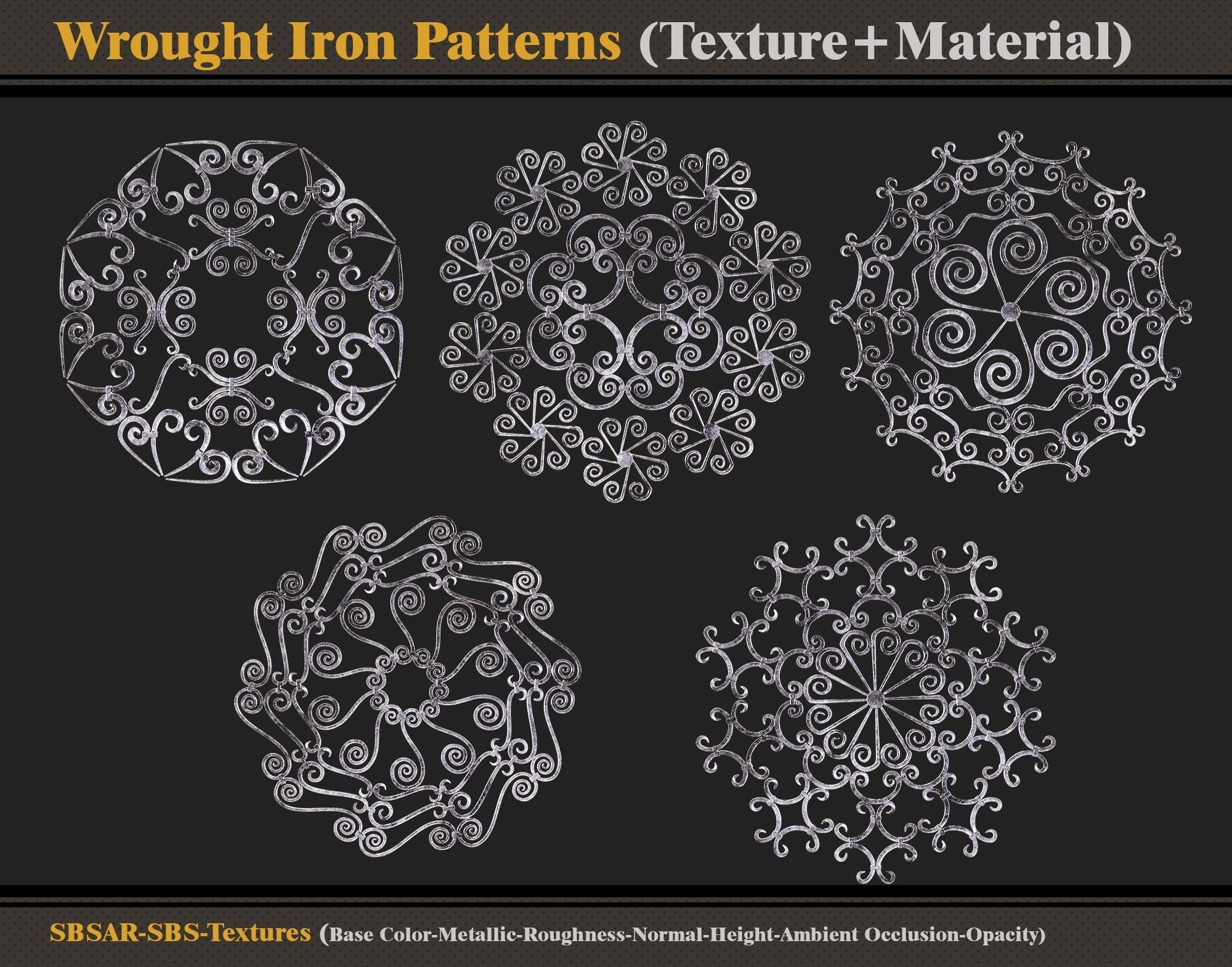 Wrought Iron Patterns -Textures and Materials- Texture | CGTrader