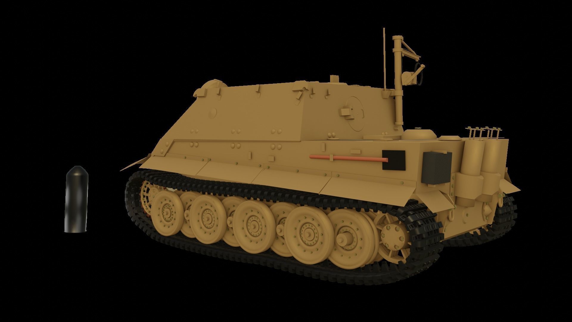SturmTiger German self-propelled artillery of WW2 free 3D model | CGTrader