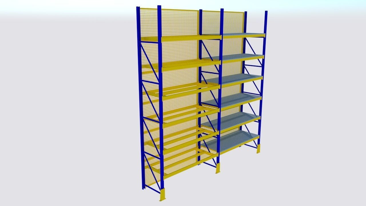 heavy duty racking system 3D model | CGTrader
