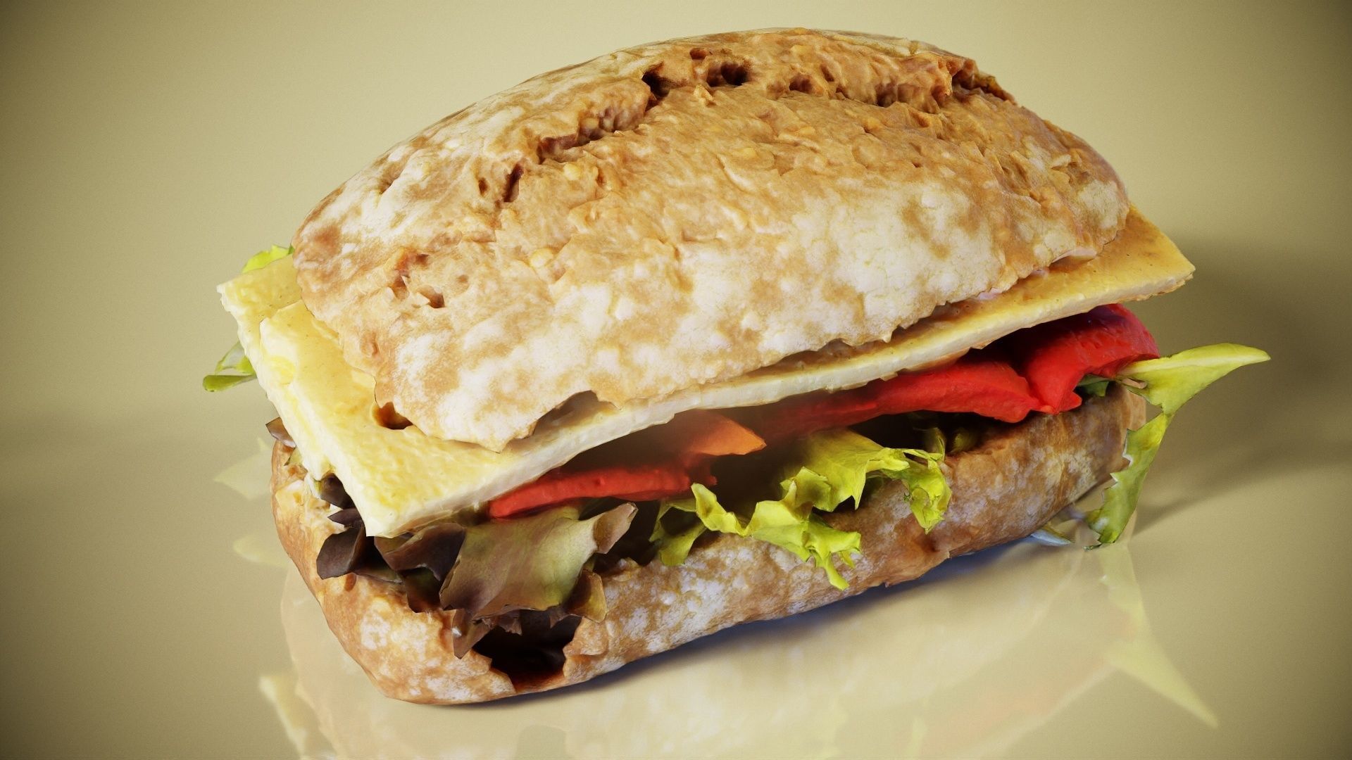 3D model Cheese Sandwich VR / AR / low-poly | CGTrader