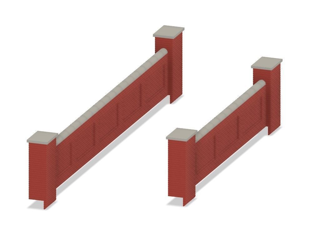 Model Railway - Bridge Parapet Wall - Various Lengths 3D model 3D ...