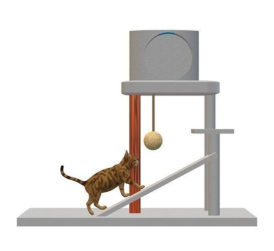cat house 3D model 3D printable | CGTrader