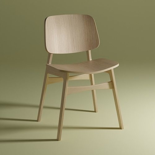 Modern Wooden Seamless Chair - Designer Chair 001 3D model | CGTrader