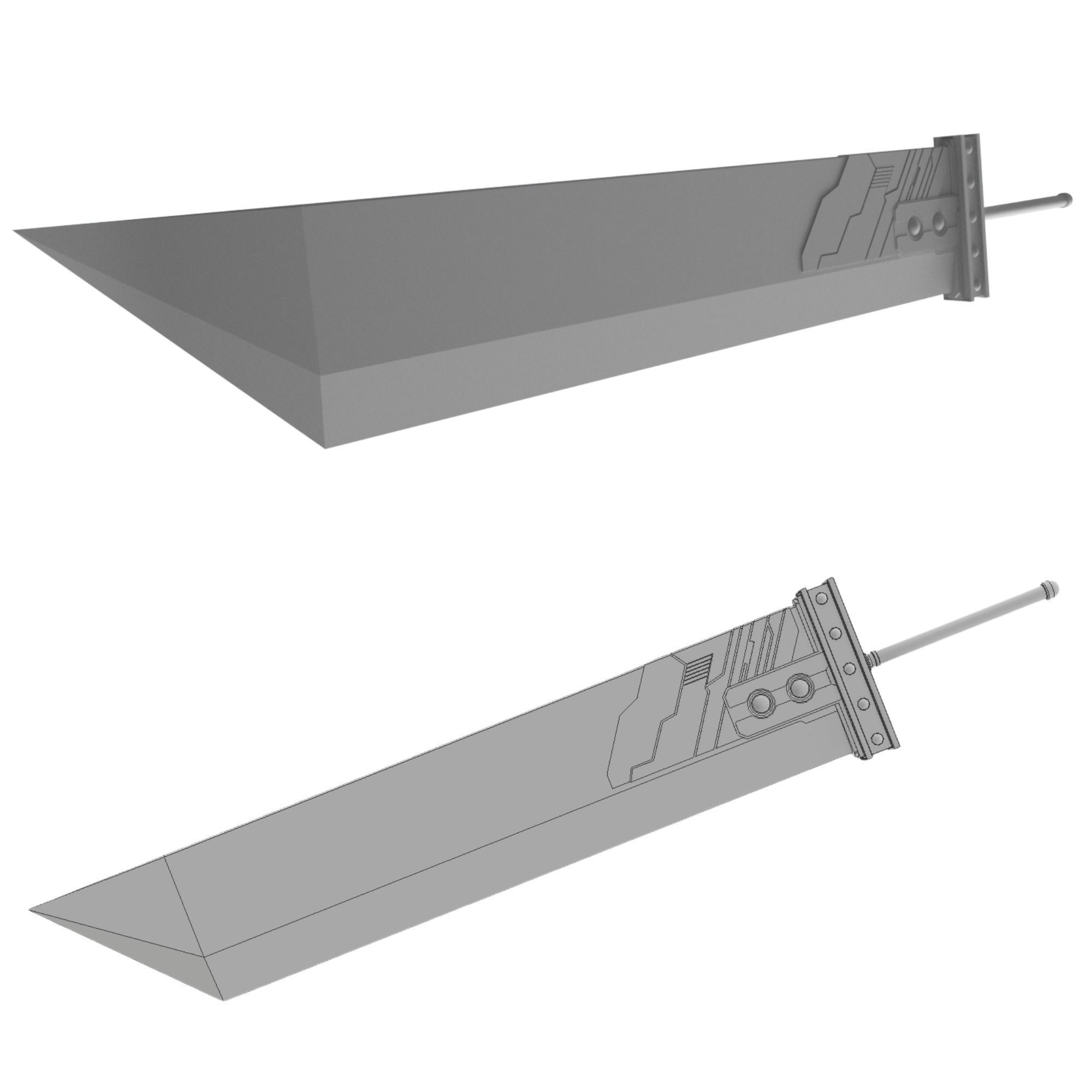 Buster Sword Final Fantasy VII Remake 3D model 3D printable | CGTrader