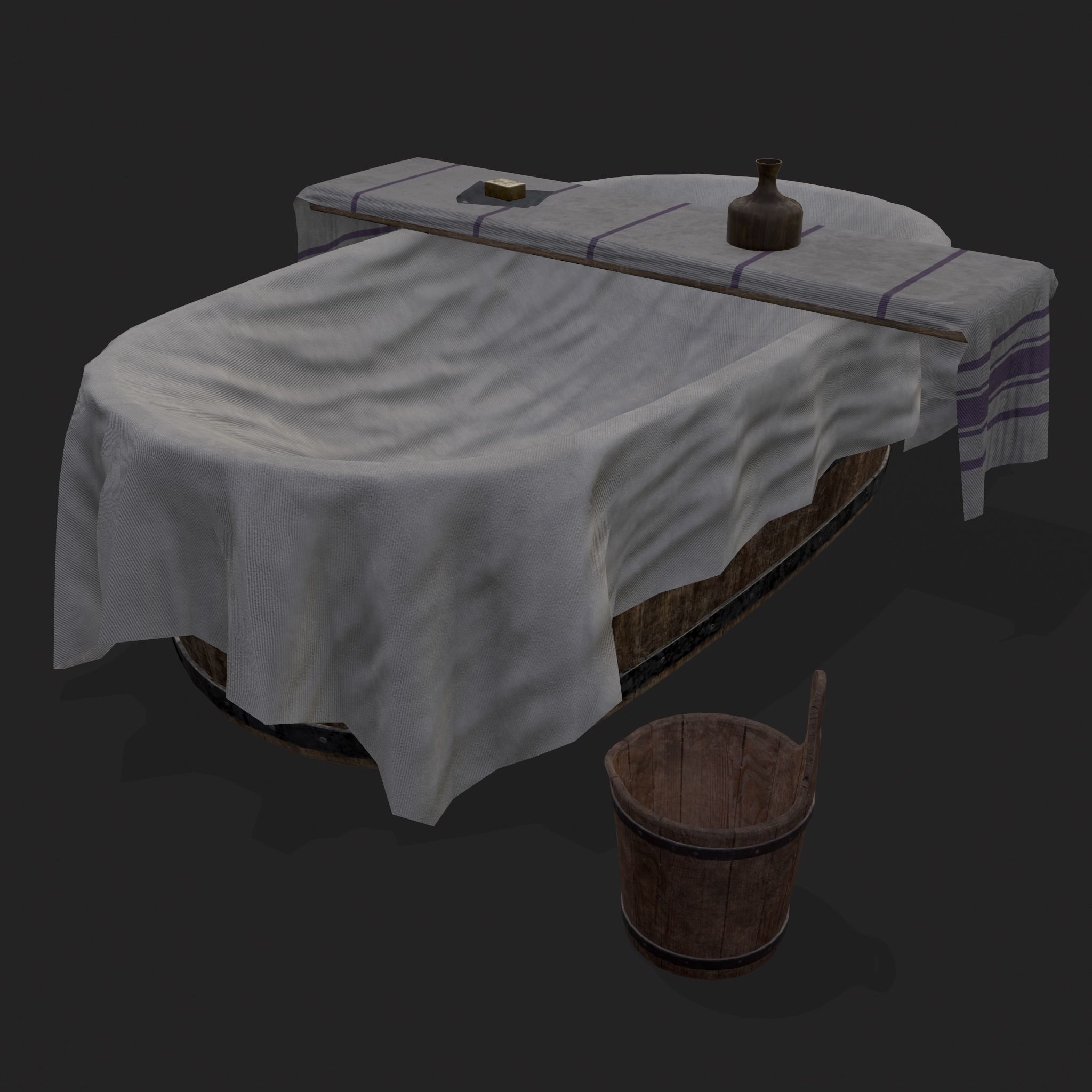 3D model Medieval Bath Tub VR / AR / low-poly | CGTrader