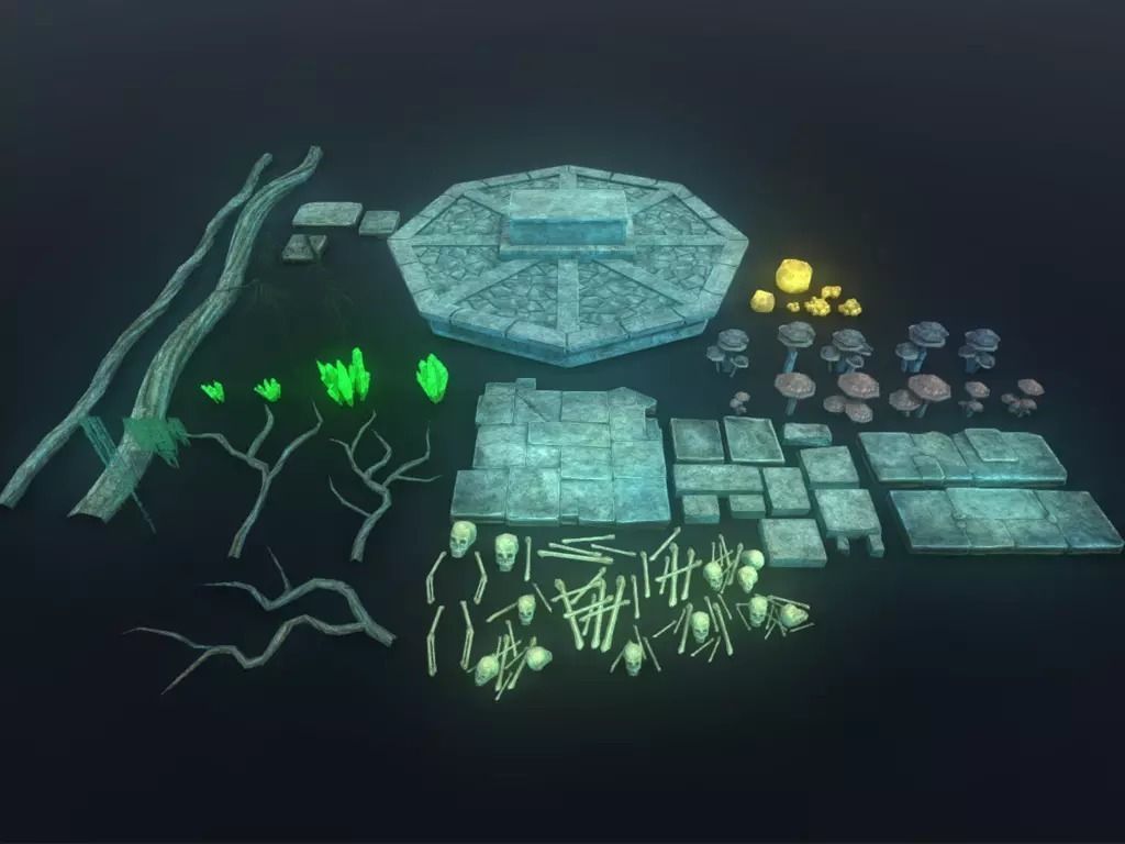 Underground caves 3D model | CGTrader