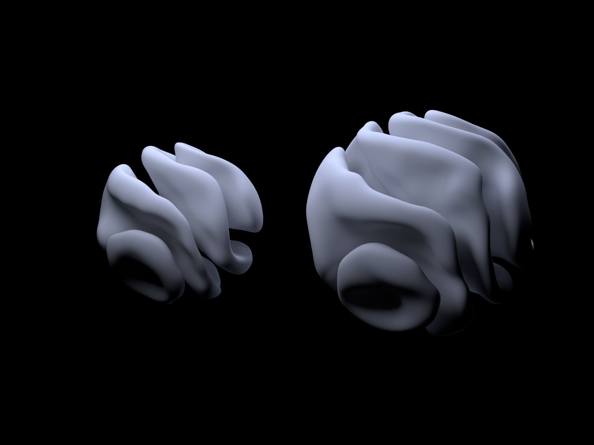 Abstract Organic Alien Geometric Shape in Clean Design 3D Model 3D ...