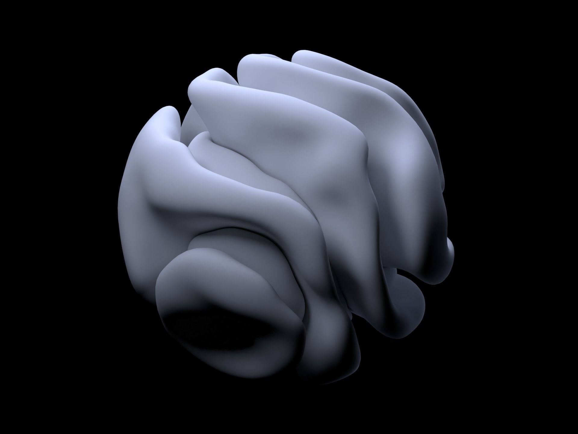 Abstract Organic Alien Geometric Shape in Clean Design 3D Model 3D ...