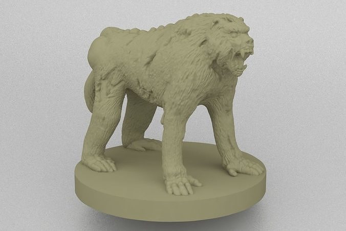Baboon monkey 3D model 3D printable | CGTrader