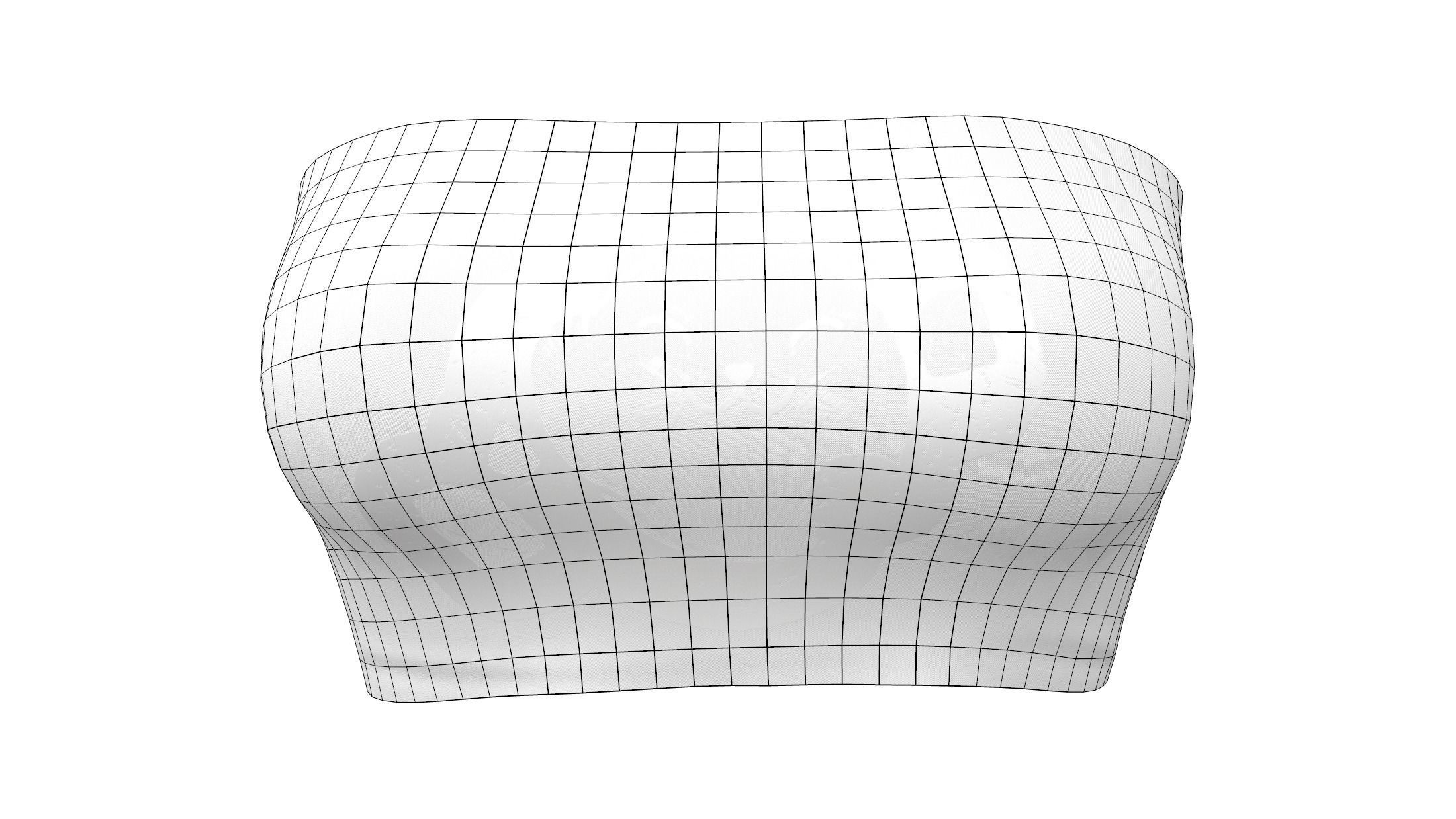 3D model Gold Design Tube Top VR / AR / low-poly | CGTrader