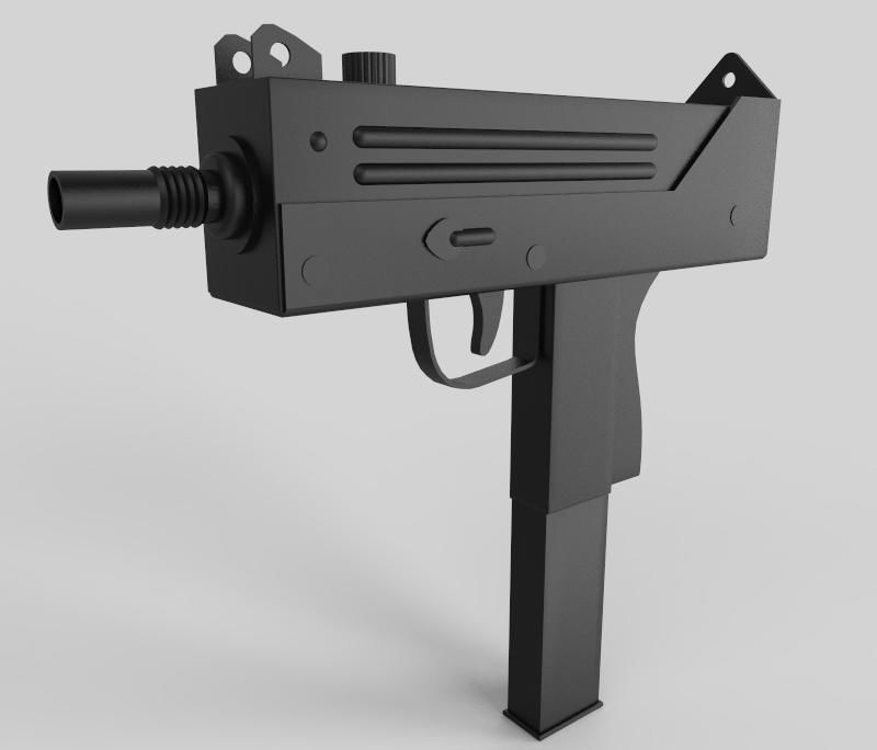 Ingram Mac Gun 3D model | CGTrader