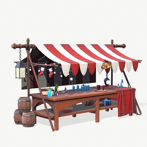 3D model Magic Market Stall VR / AR / low-poly | CGTrader