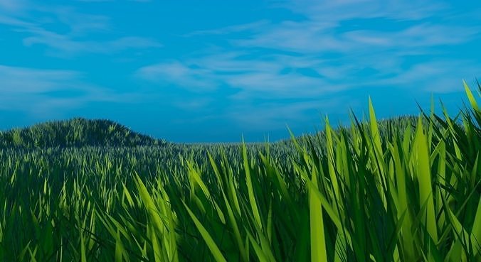 3D model Game Engine Grass VR / AR / low-poly | CGTrader
