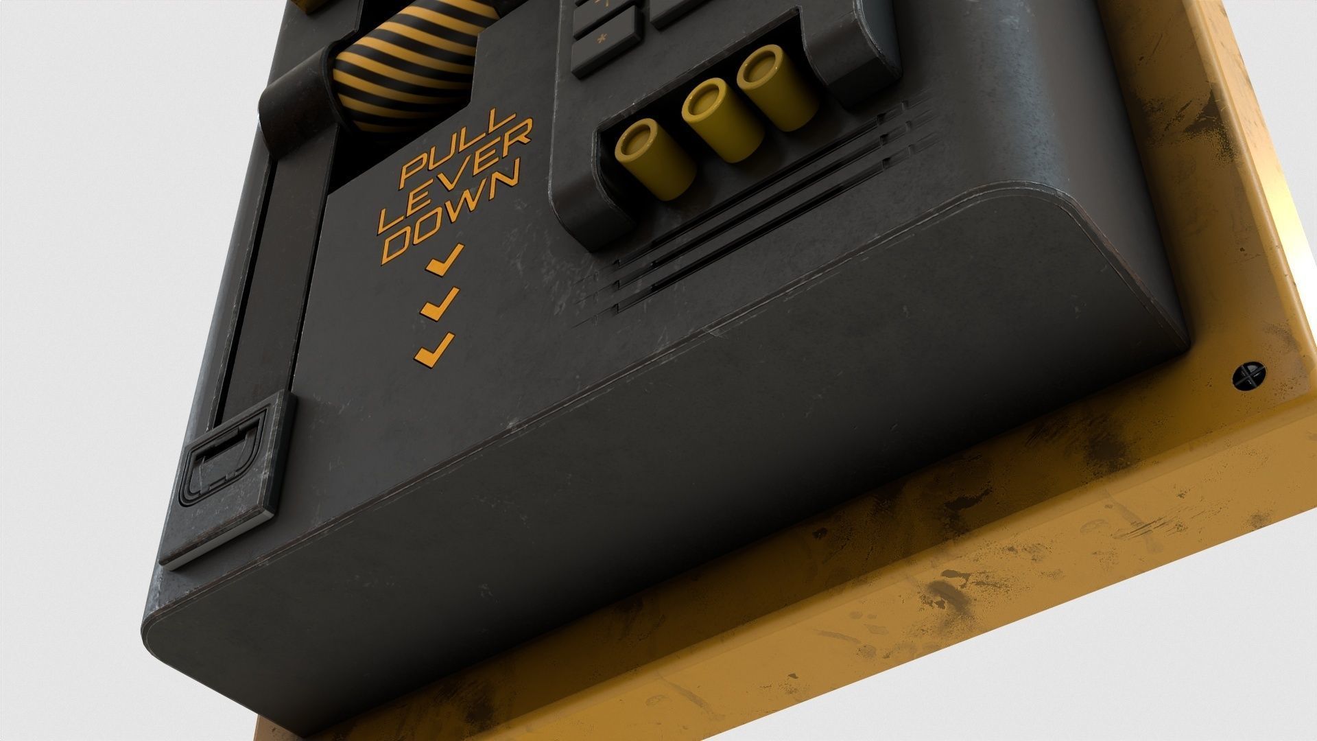 3D model Sci-Fi Lock Door Lever VR / AR / low-poly | CGTrader