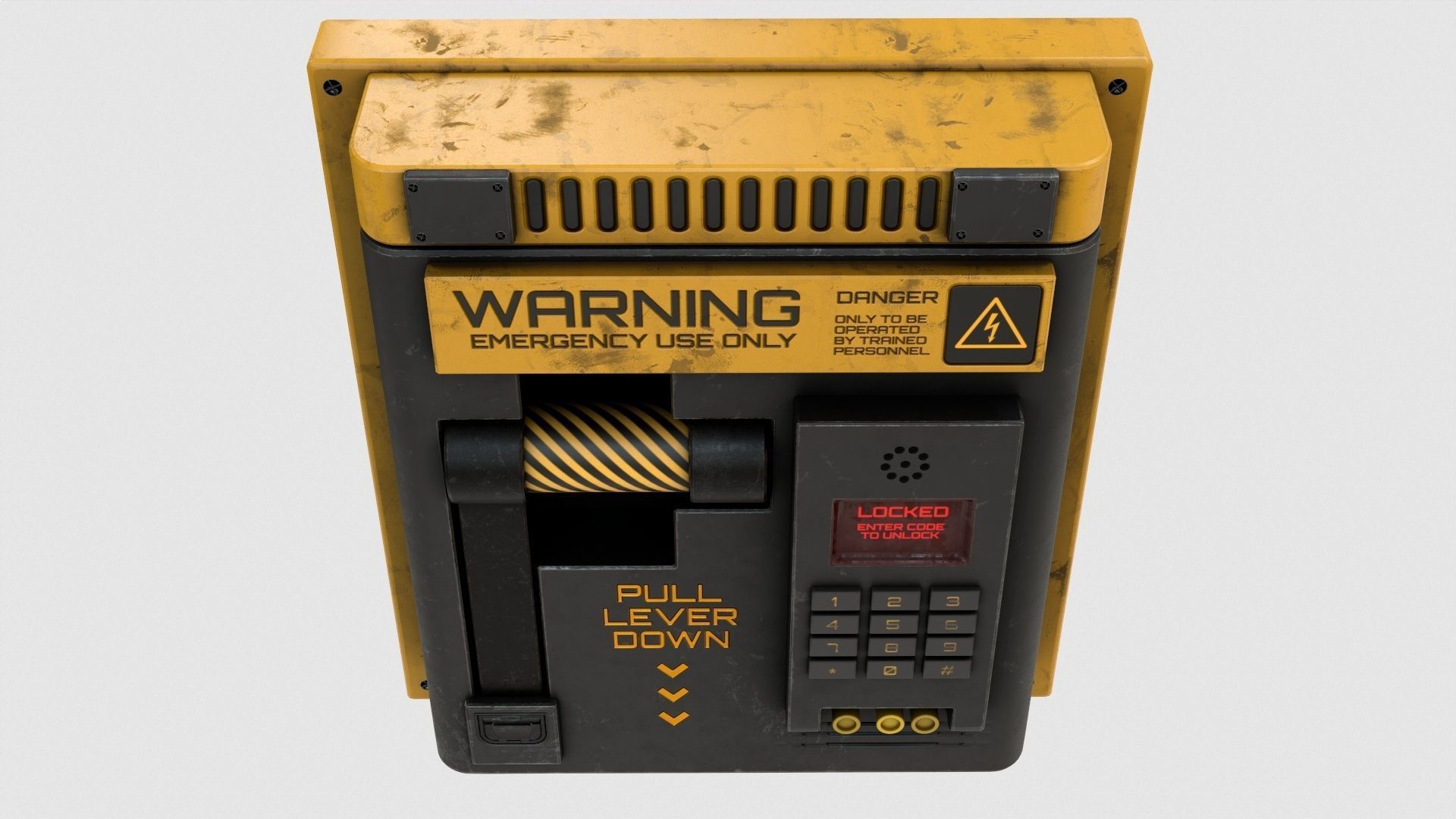 3D model Sci-Fi Lock Door Lever VR / AR / low-poly | CGTrader