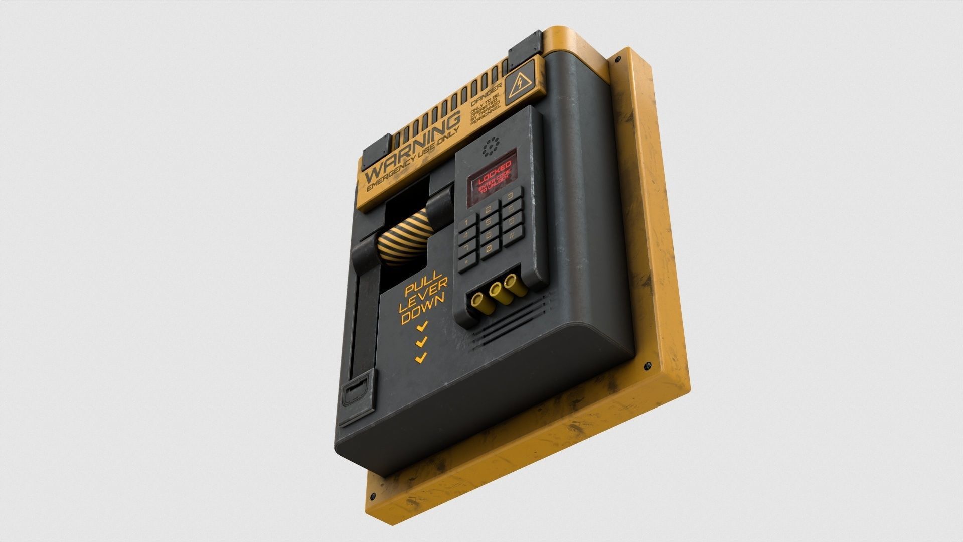 3D model Sci-Fi Lock Door Lever VR / AR / low-poly | CGTrader