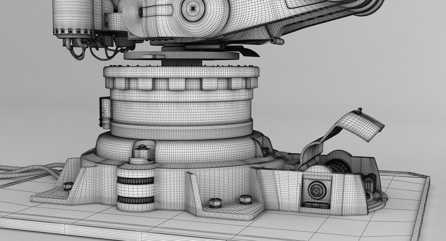 Robot Arm Rigged 3D model rigged | CGTrader