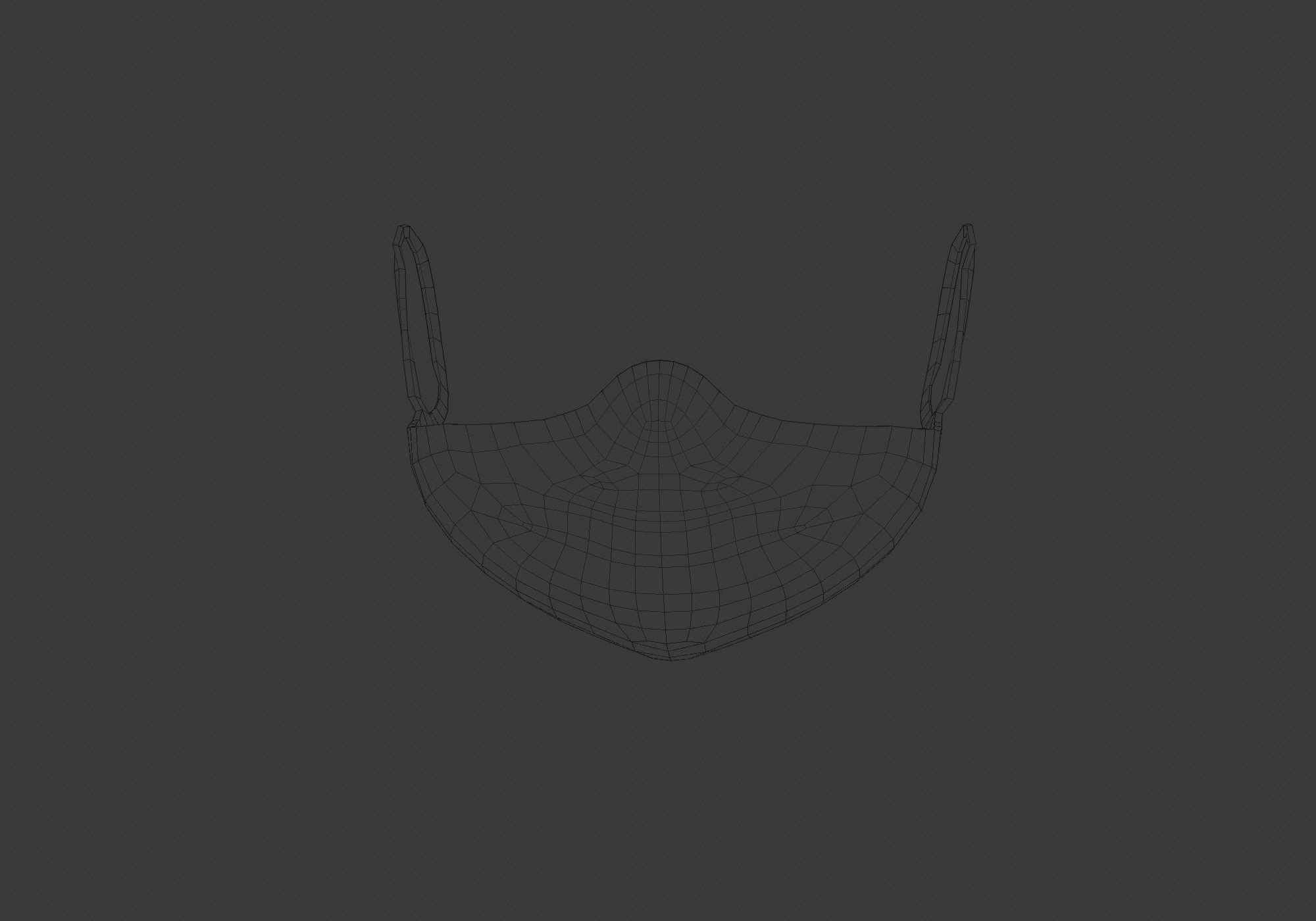 3D model white mask low poly VR / AR / low-poly | CGTrader