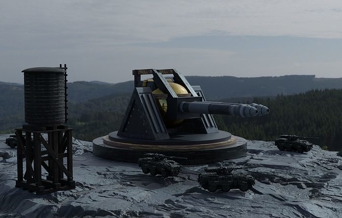 3D model Simple Cannon VR / AR / low-poly | CGTrader