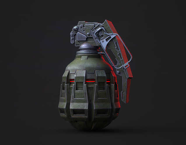 3D model Sci-Fi grenade Transformers Decepticon VR / AR / low-poly ...