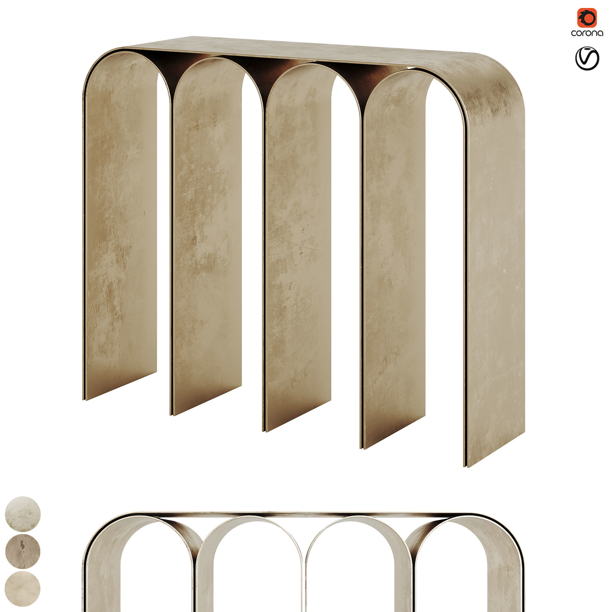 Golden Arch Console By Pietro Franceschini 3D model | CGTrader