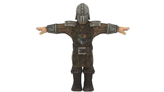 rigged castle guard 3D model rigged | CGTrader