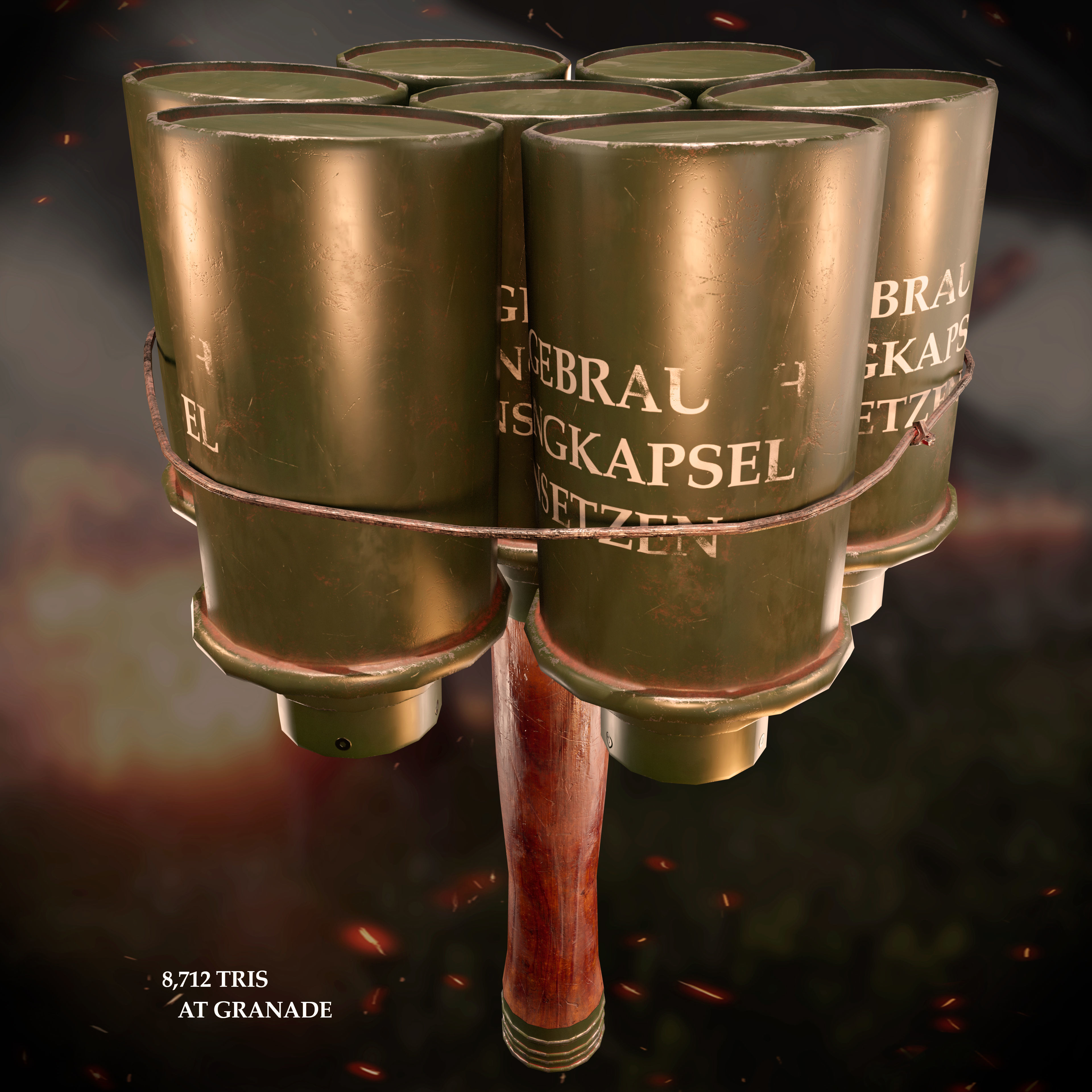 3D model German Grenade Anti Tank VR AR low-poly 3d model VR / AR / low ...