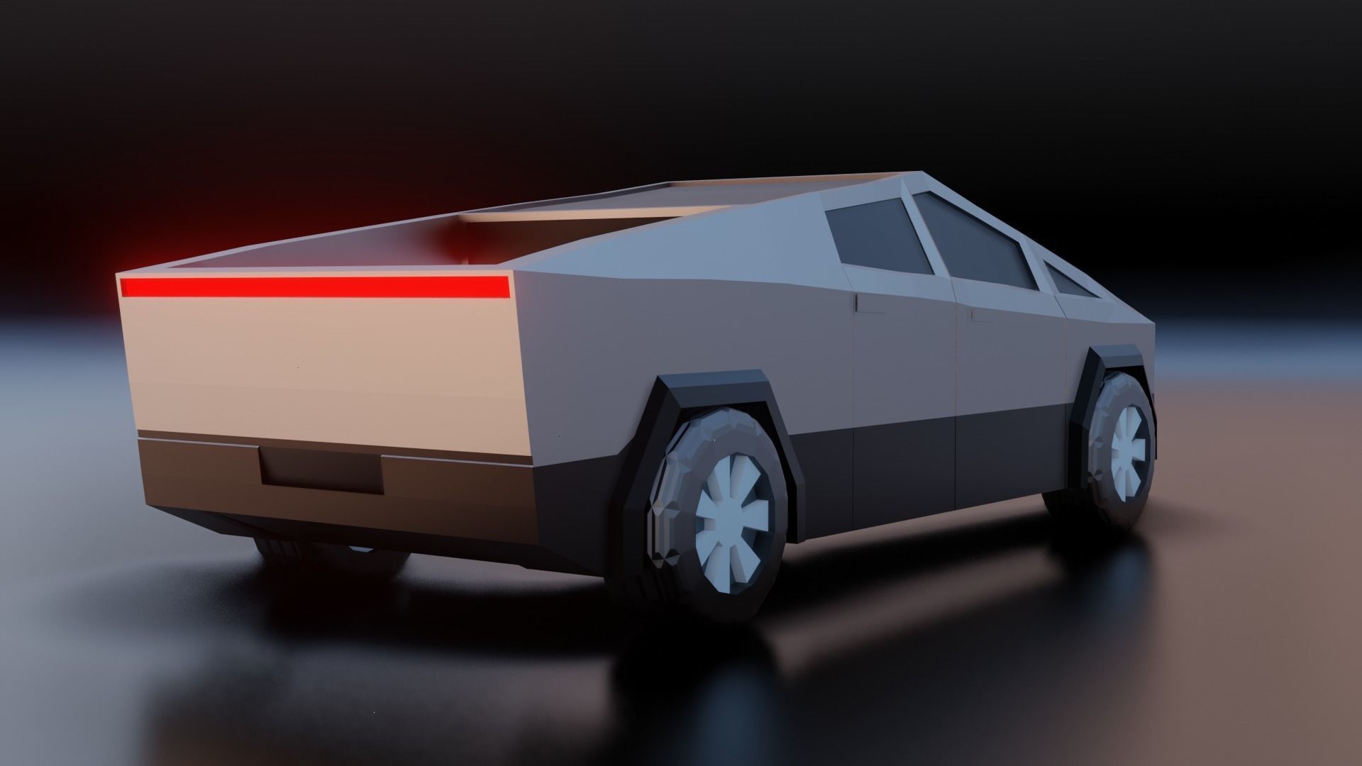 3D model Cybertruck low poly car VR / AR / low-poly | CGTrader