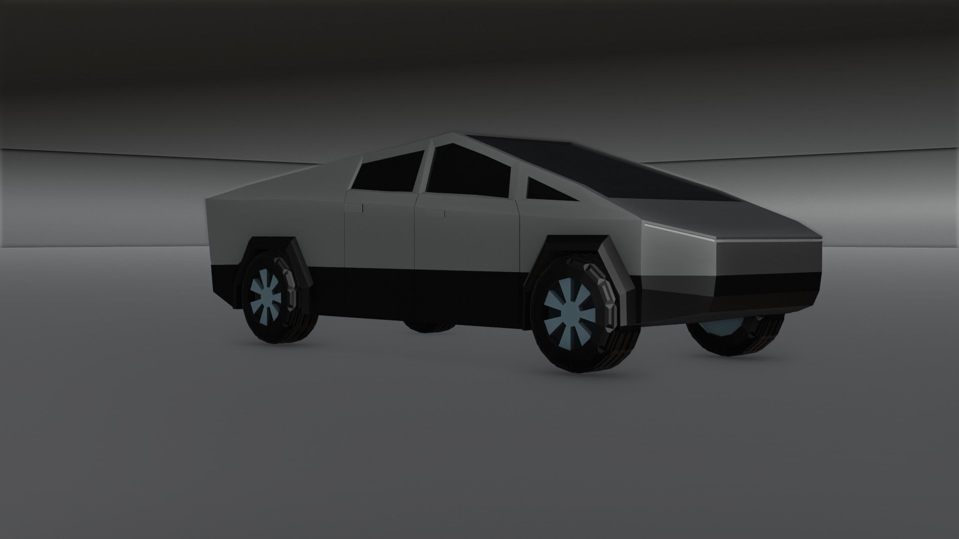 3D model Cybertruck low poly car VR / AR / low-poly | CGTrader
