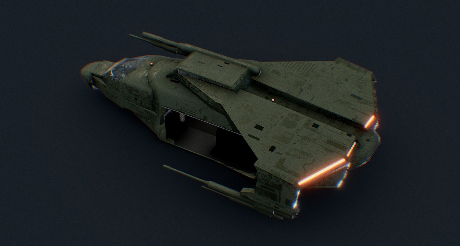 Futuristic Sci-Fi AirForce Helicopter Space Ship 3D model | CGTrader