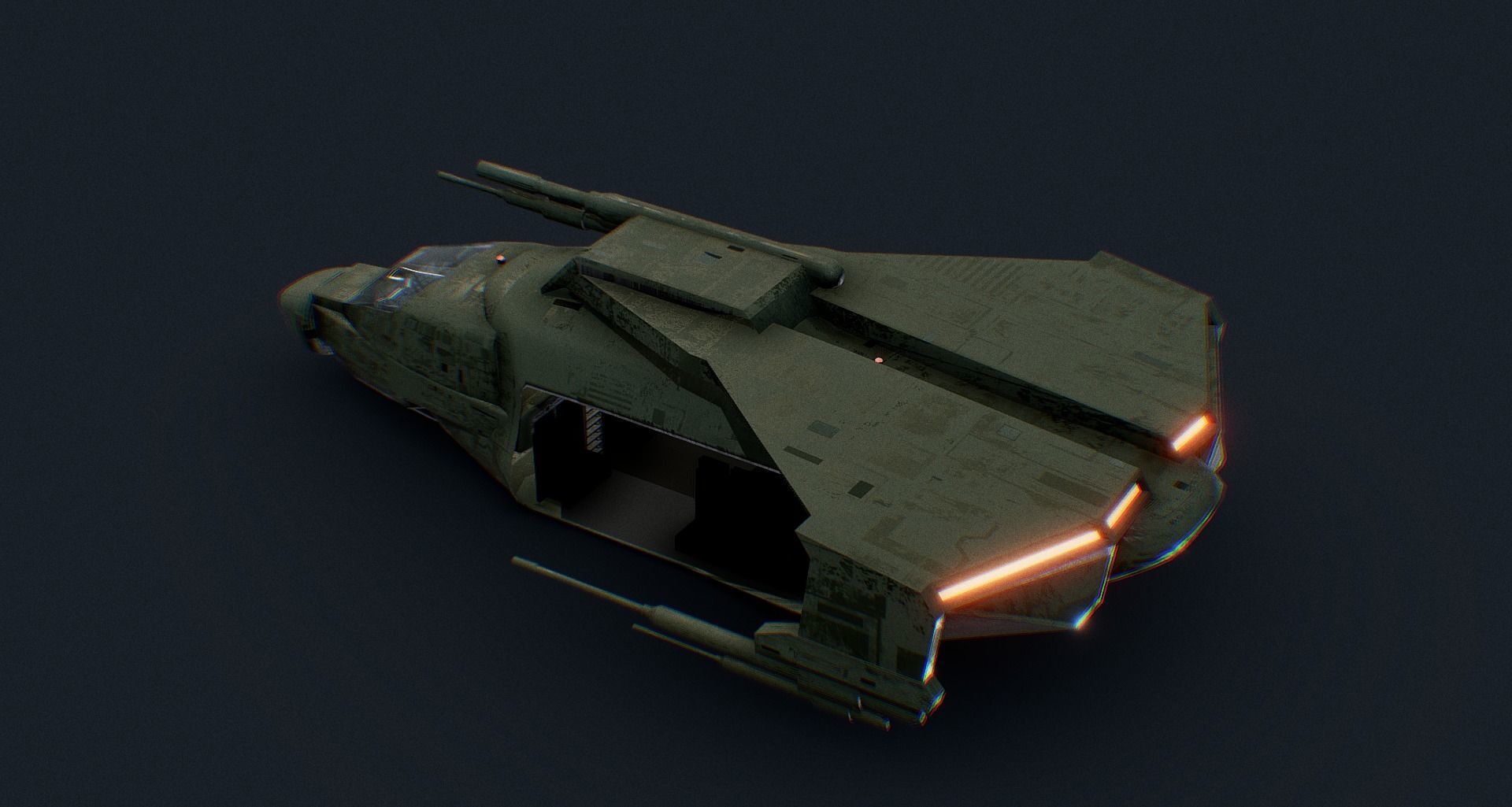 Futuristic Sci-Fi AirForce Helicopter Space Ship 3D model | CGTrader