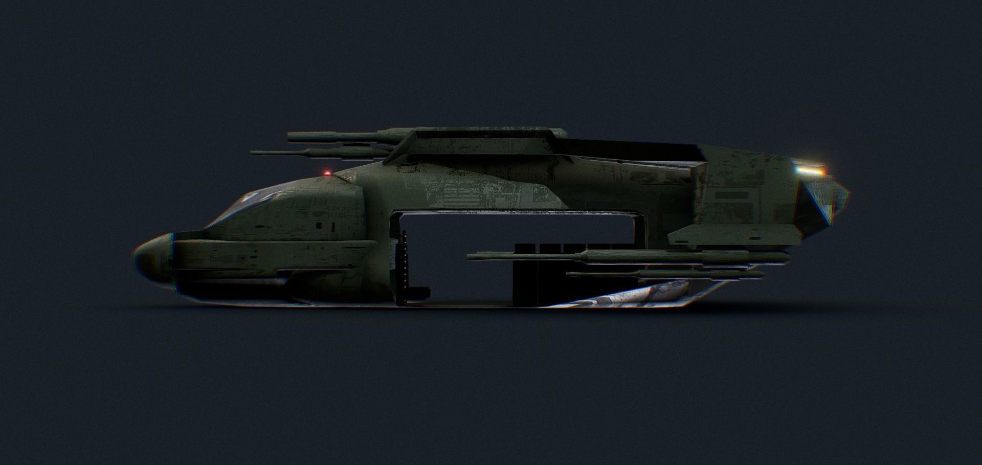 Futuristic Sci-Fi AirForce Helicopter Space Ship 3D model | CGTrader