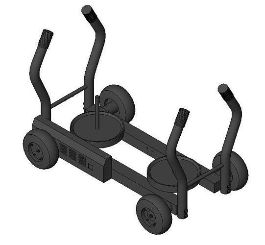 Push sled on wheels Revit Family 3D model | CGTrader