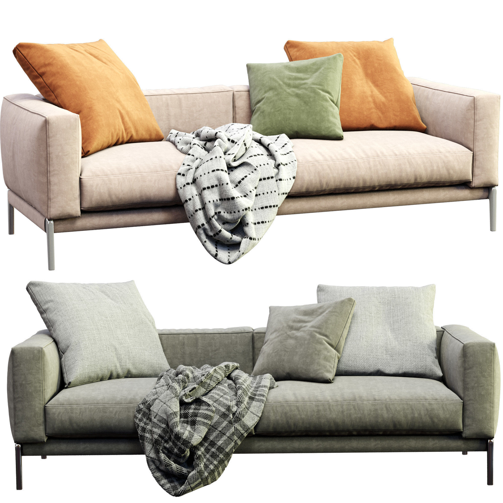 Sofa Romeo By Flexform 3D model | CGTrader