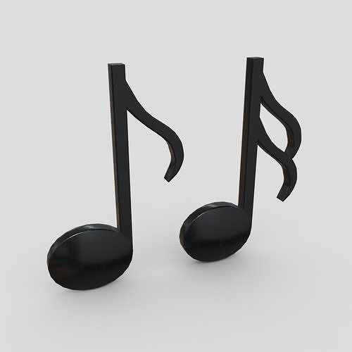 3D model Musical Note 2 VR / AR / low-poly | CGTrader