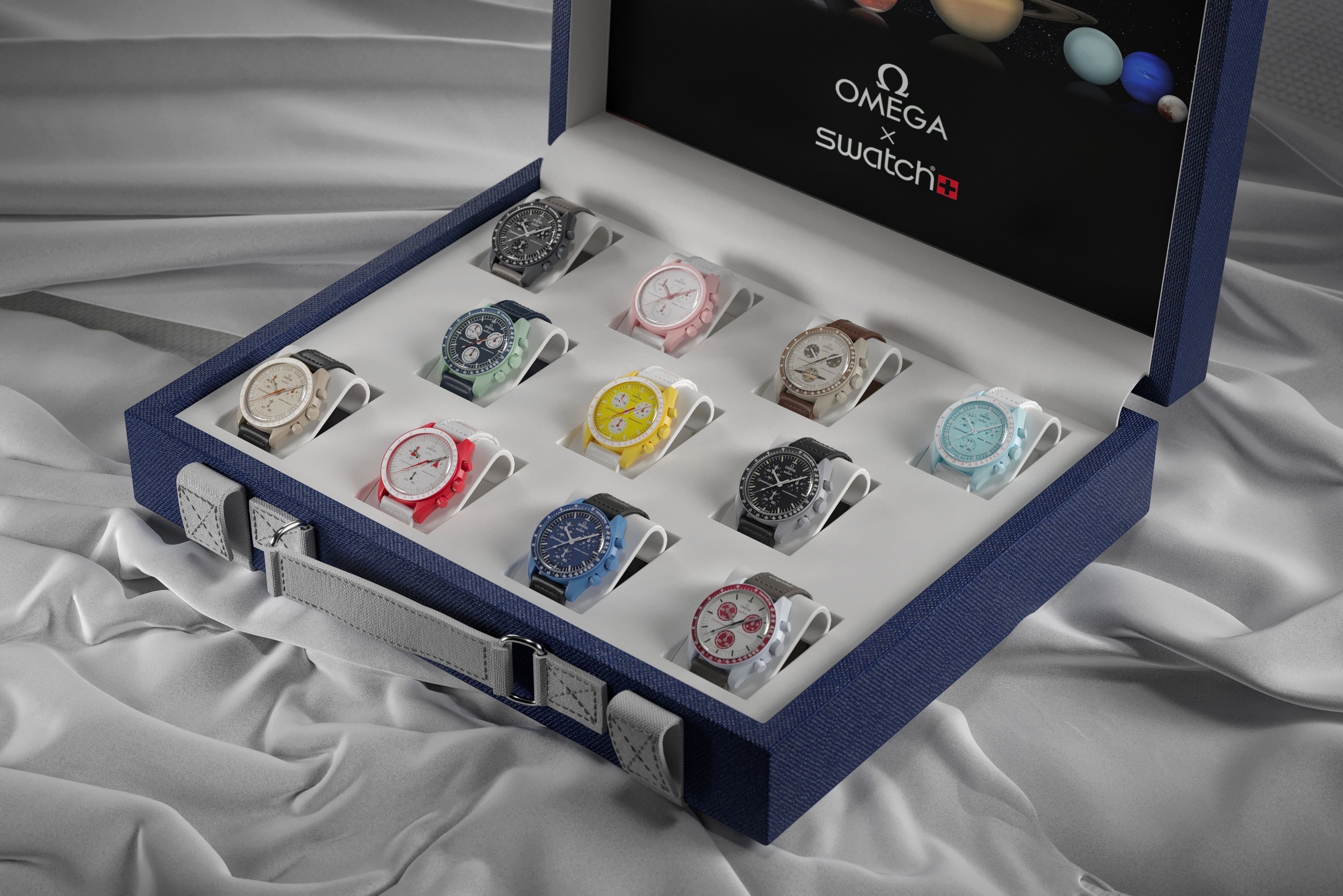 3D model Swatch X Omega MoonSwatch Full collection Briefcase VR / AR ...