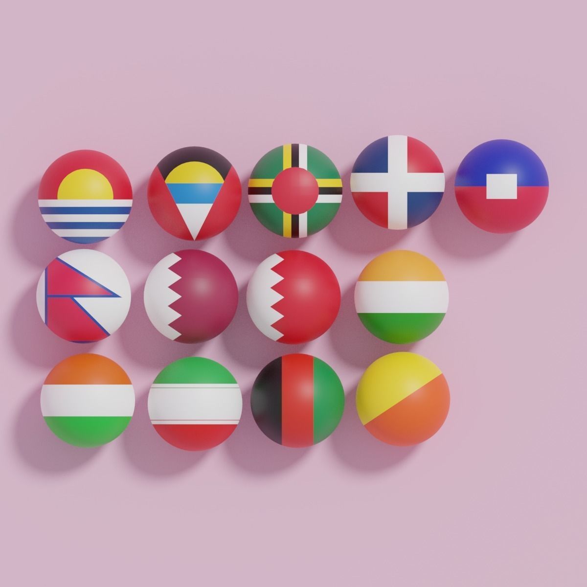 3D model Flag of Ball Collection 8 VR / AR / low-poly | CGTrader