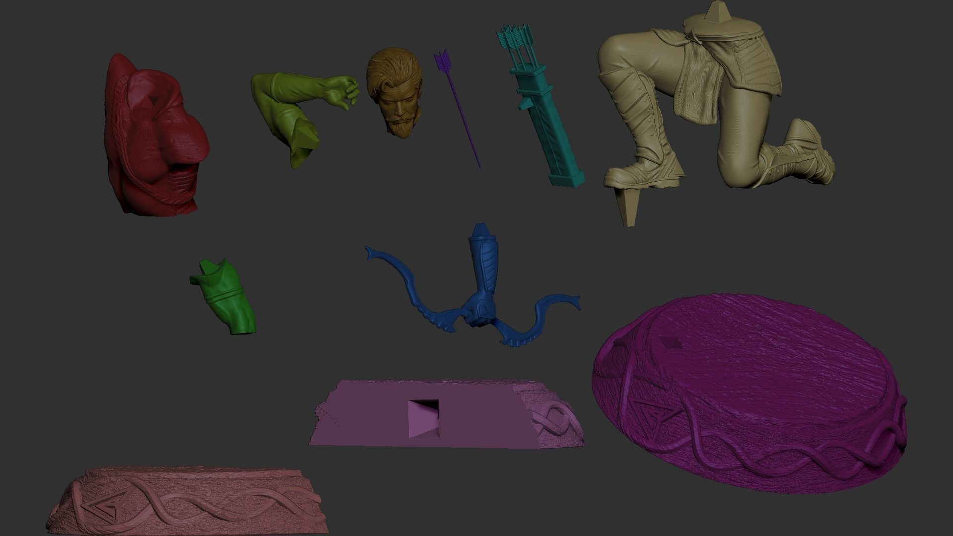 Green Arrow 3D Print 3D model 3D printable | CGTrader