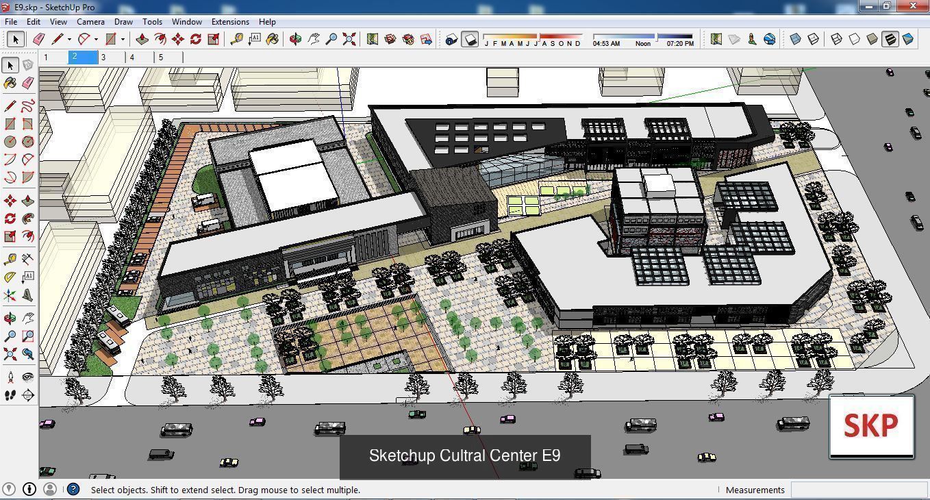 Collection 35 Sketchup Cultural Center | CGTrader
