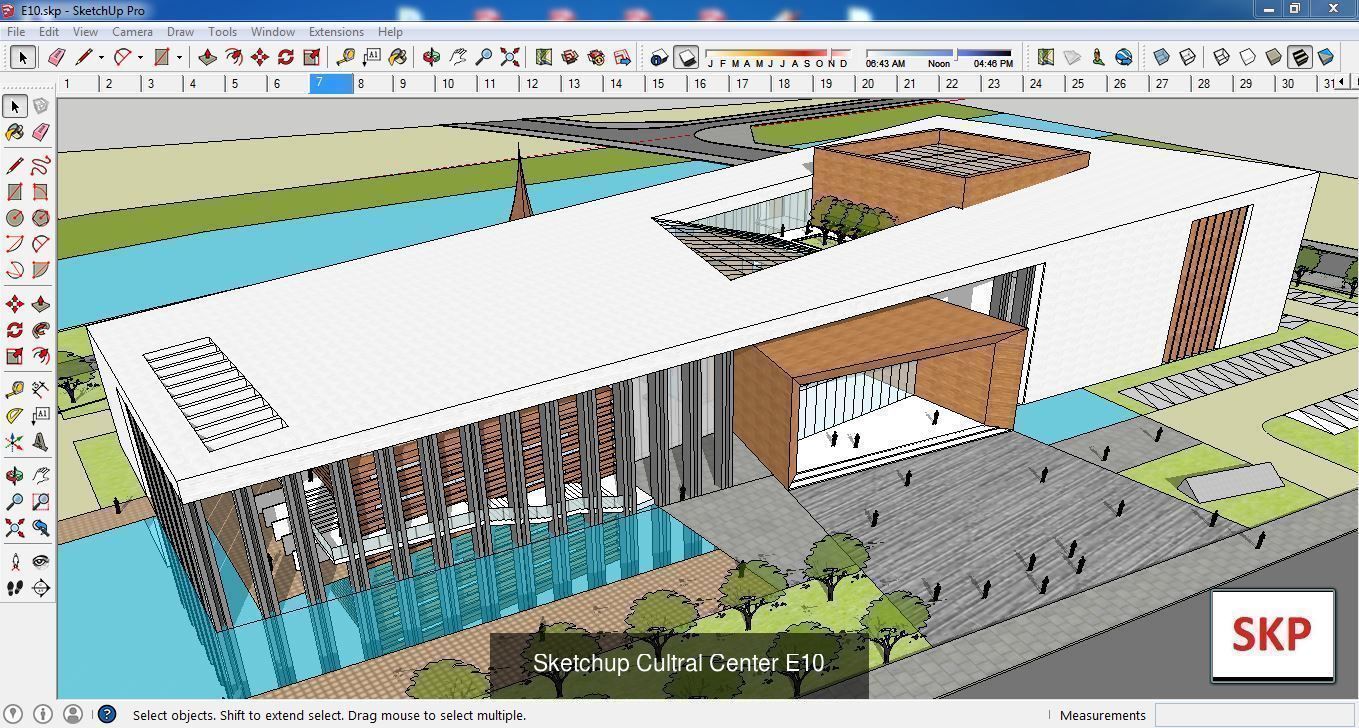 Collection 35 Sketchup Cultural Center | CGTrader